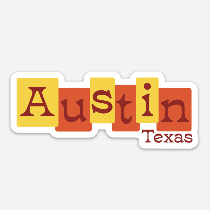 Austin, Texas Local Stickers & Texas Stickers | Gusto Graphic Tees
