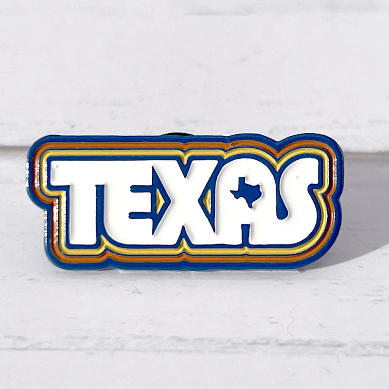 Retro Texas Enamel Pin | Texas Accessories | Gusto Graphic Tees