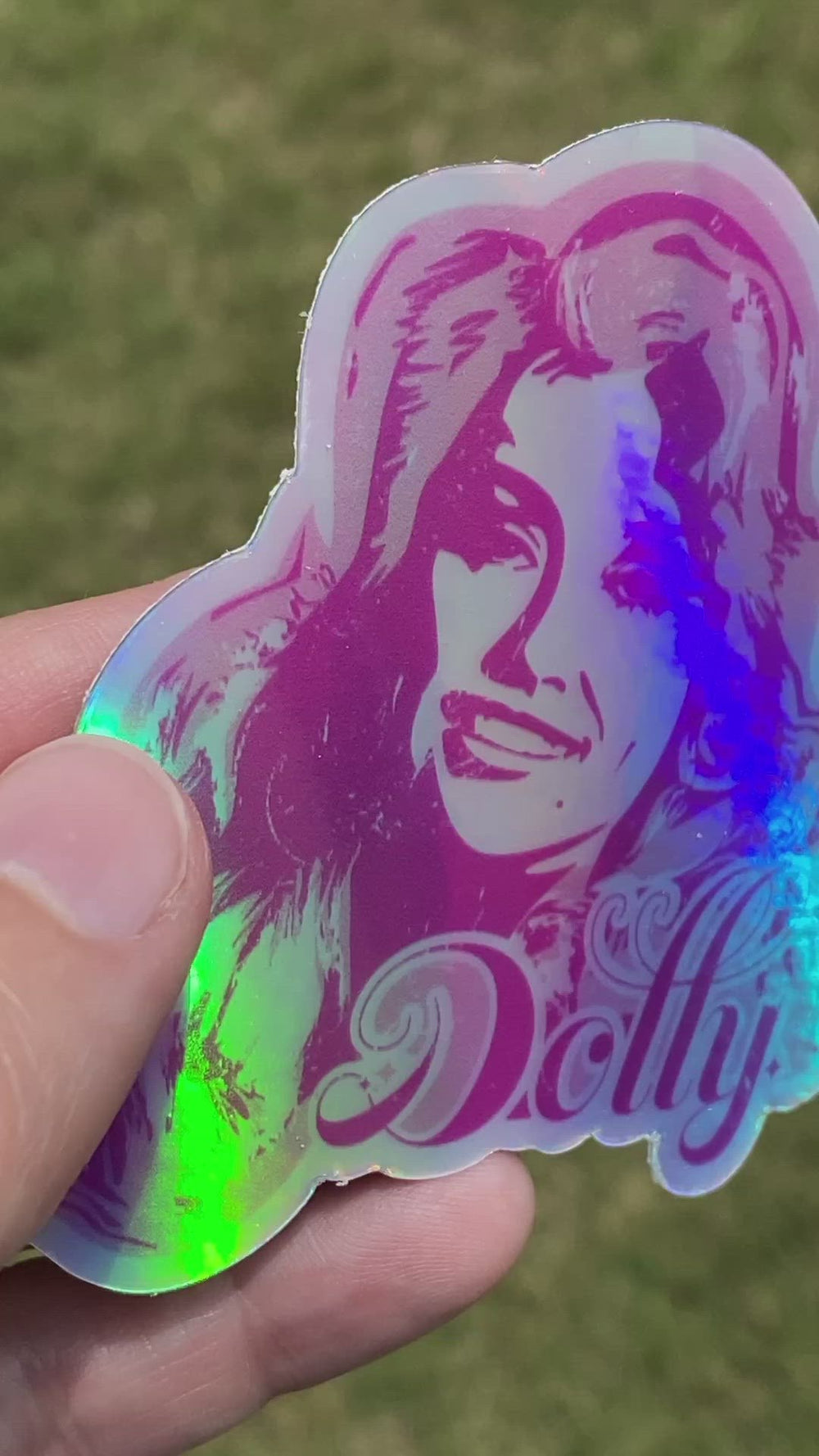 Dolly Sticker | Holographic Sticker | Gusto Graphic Tees