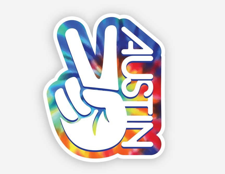Groovy Austin Sticker | Austin Texas Vinyl Sticker | Gusto Graphic Tees