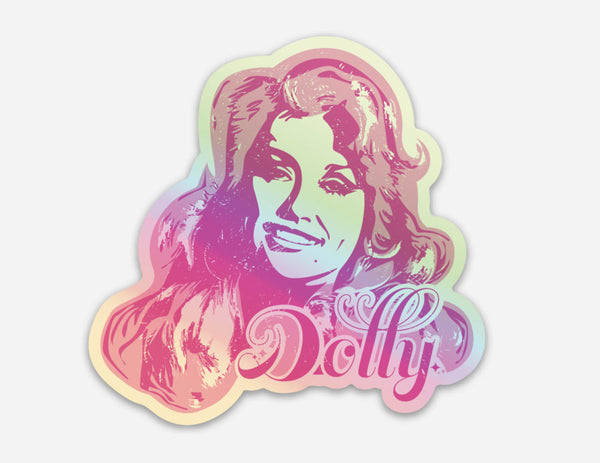 Dolly Sticker | Holographic Sticker | Gusto Graphic Tees