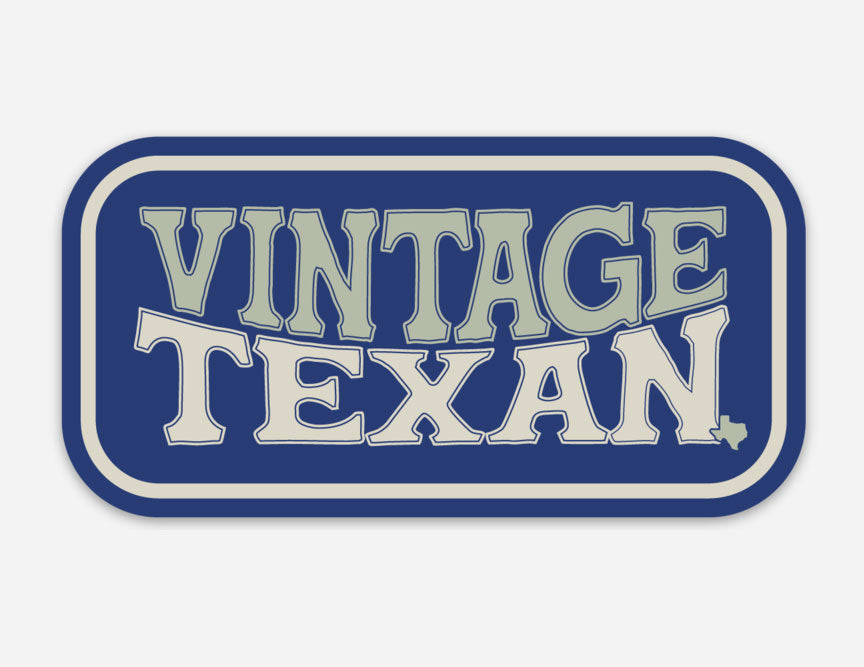 Vintage Texan Sticker | Texas Vinyl Sticker | Gusto Graphic Tees